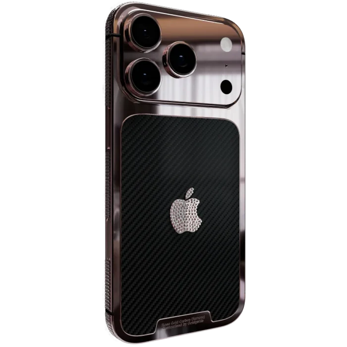 Rose Gold Carbon Diamond iPhone 17 Pro & Pro Max - Goldgenie India